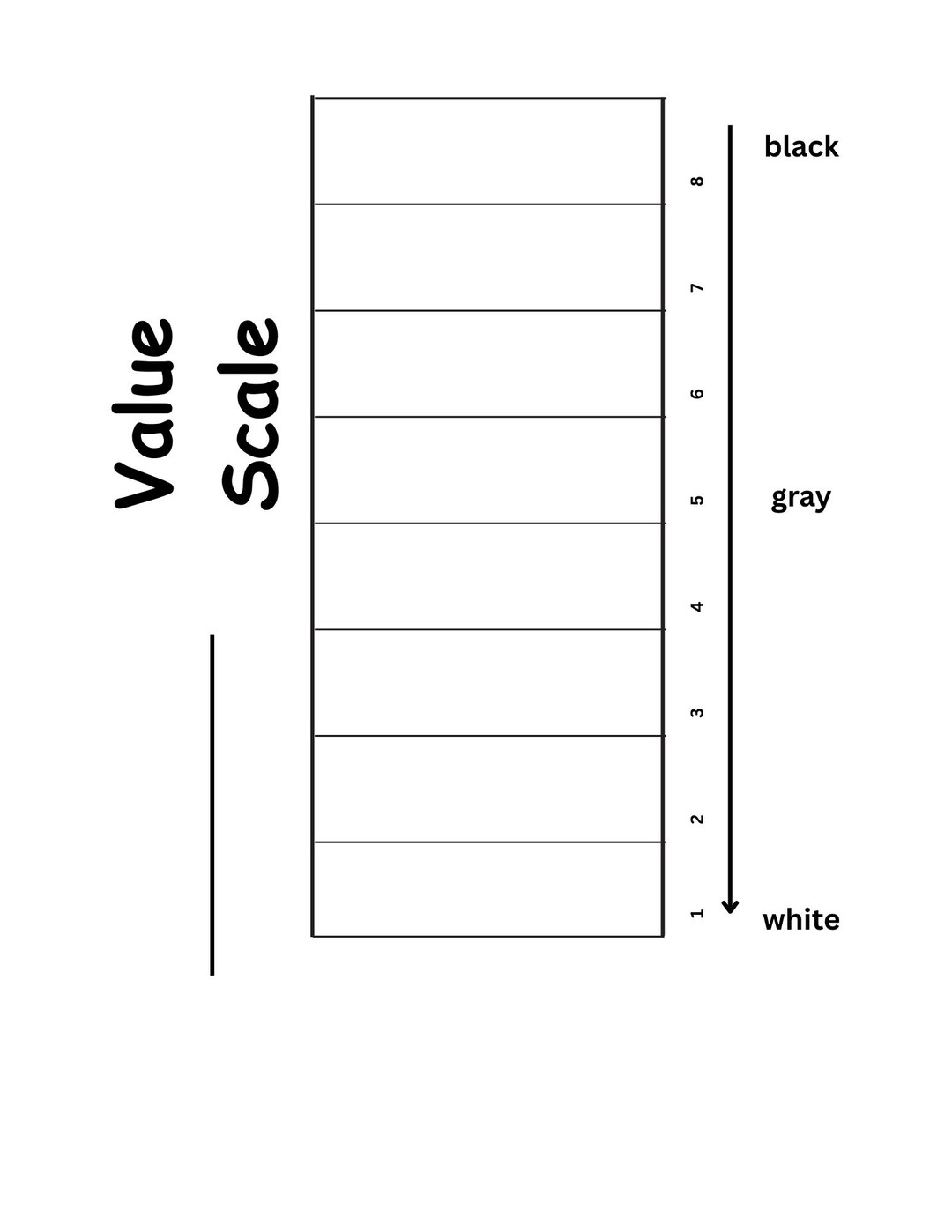 Printable Art Value and COLOR Worksheets | Shading, Tonal Scale ...