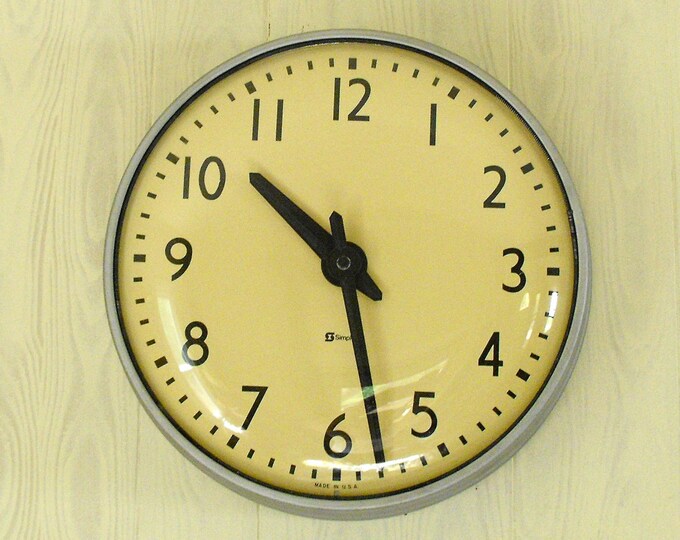Large Industrial Retro School Clock by Simplex - Etsy