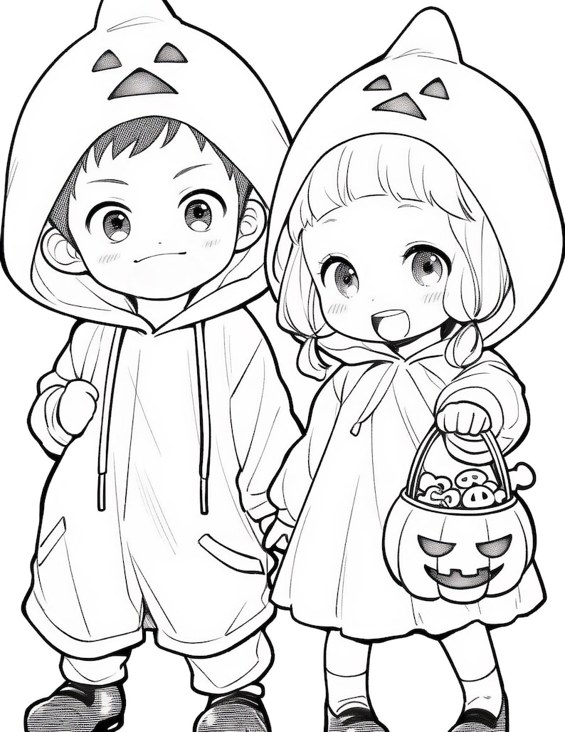 Spooky Cute Ghost Coloring Pages | Halloween Printable (PDF Download ...