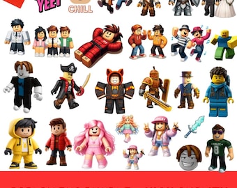 Roblox PNG Bundle 12, Roblox Game Character Clipart, Roblox Font PNG ...