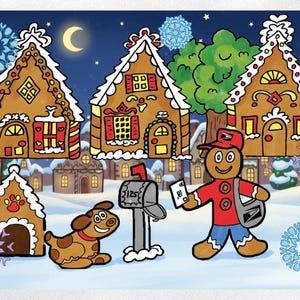 Gingerbread House Coloring Pages | Christmas Activity (PDF Print) - Etsy