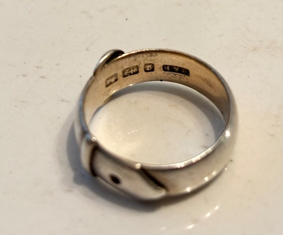 Victorian Silver Buckle Ring Full Hallmarks symbol Fi… - Gem