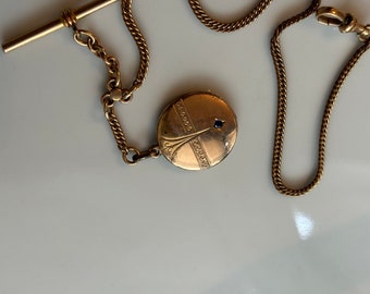 Antique Gold Filled Watch Chain and Fob - Etsy