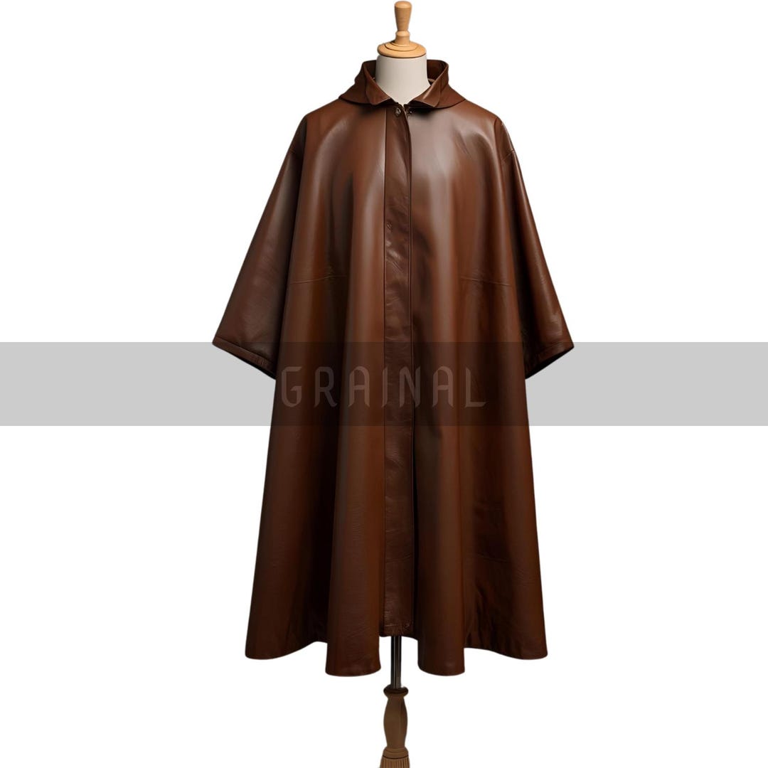 Handmade Medieval Leather Cloak: Renaissance Cosplay, Full Length - Etsy