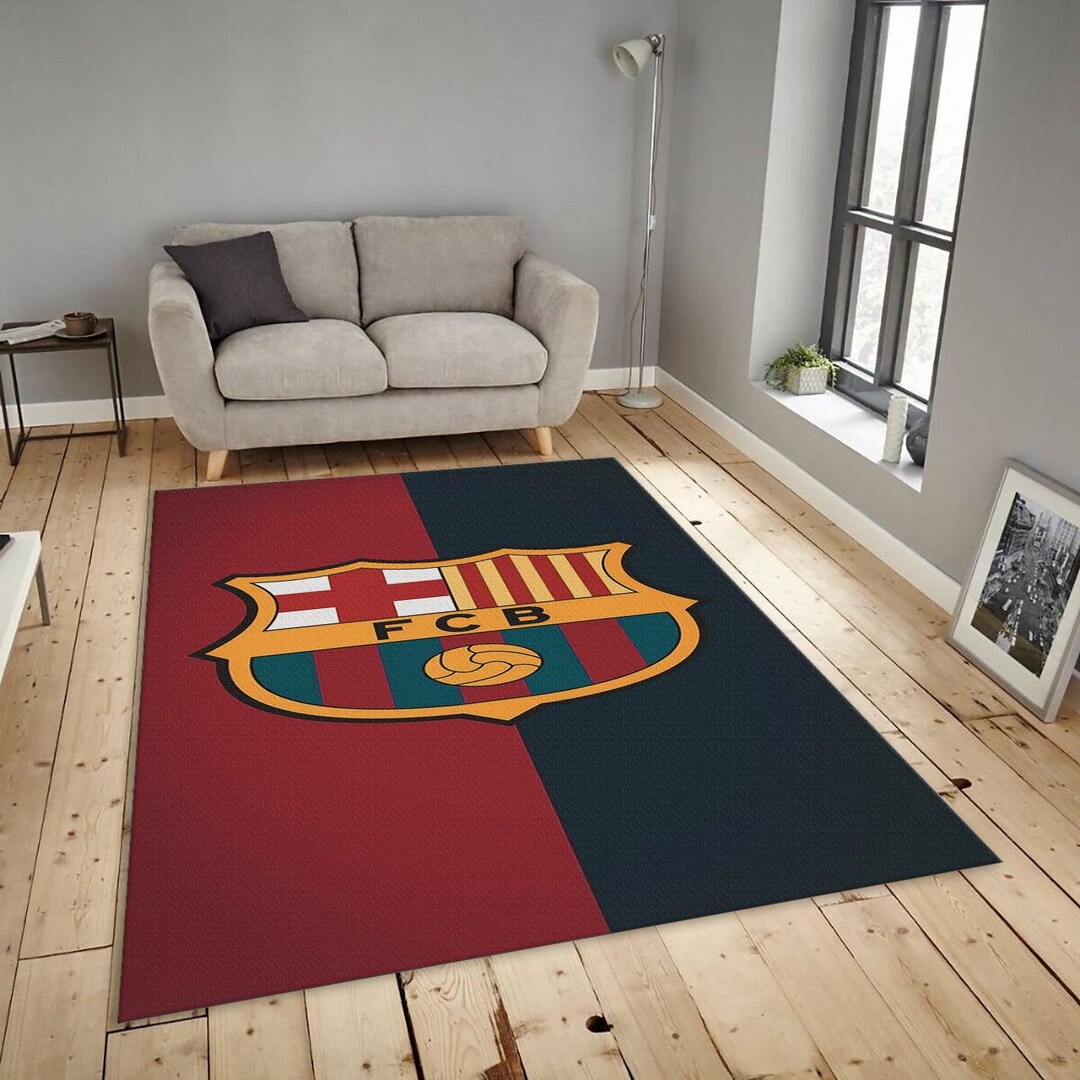 FC Barcelona Rug: Football Team Garage Carpet, Large Area Rug - Etsy