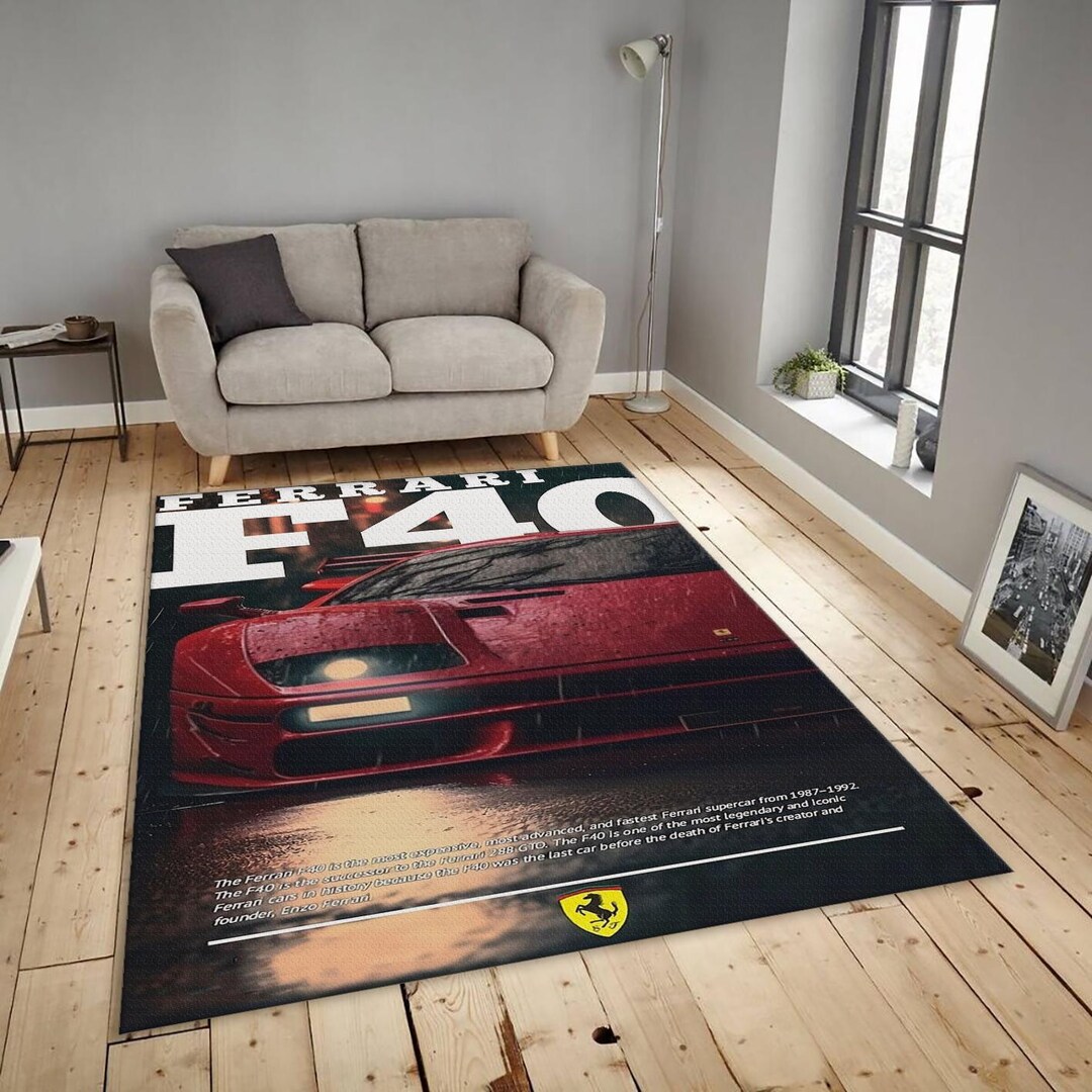 Ferrari F40 Rug: Personalized Car Enthusiast Gift - Etsy