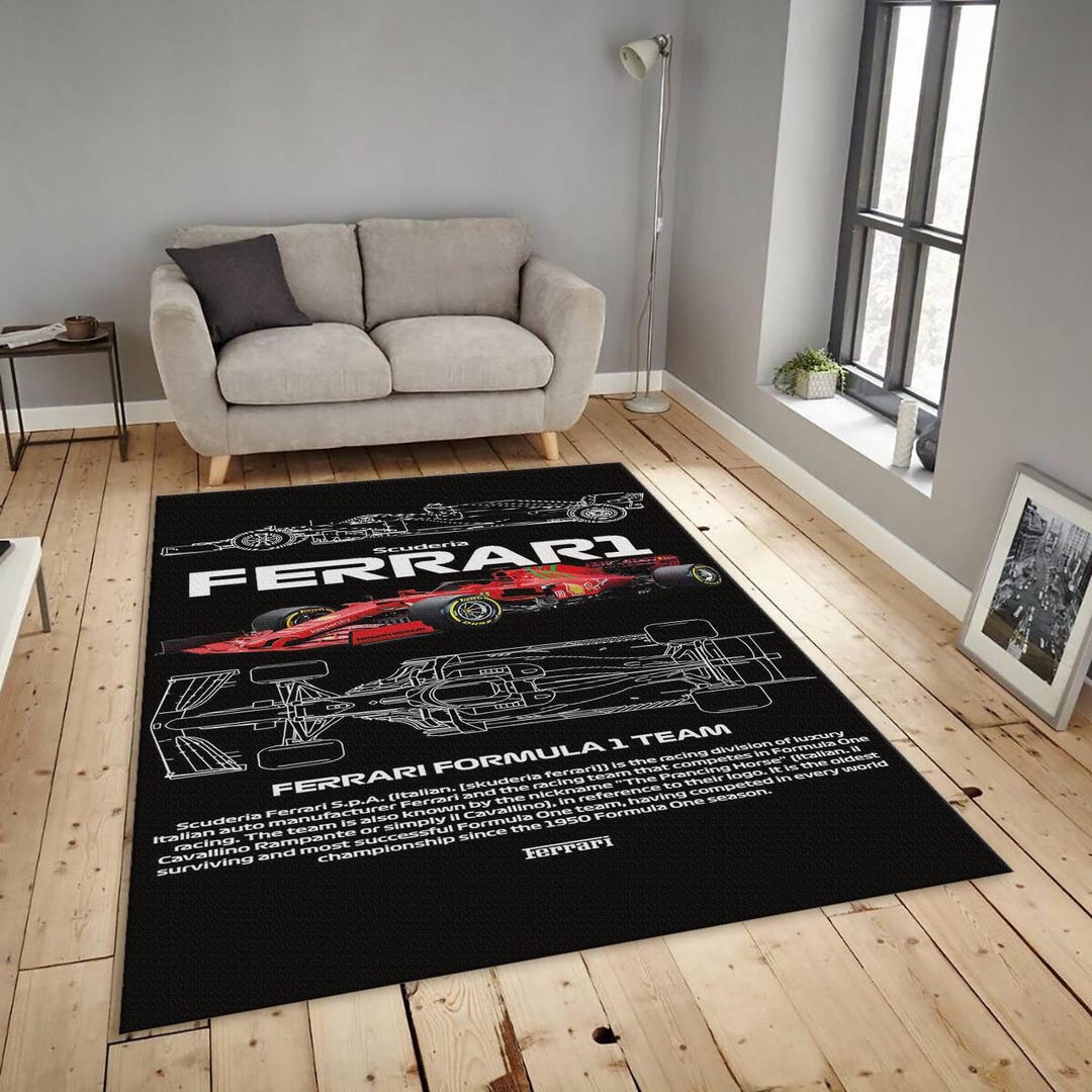Ferrari Formula 1 Garage Rug, Car Enthusiast Gift - Etsy