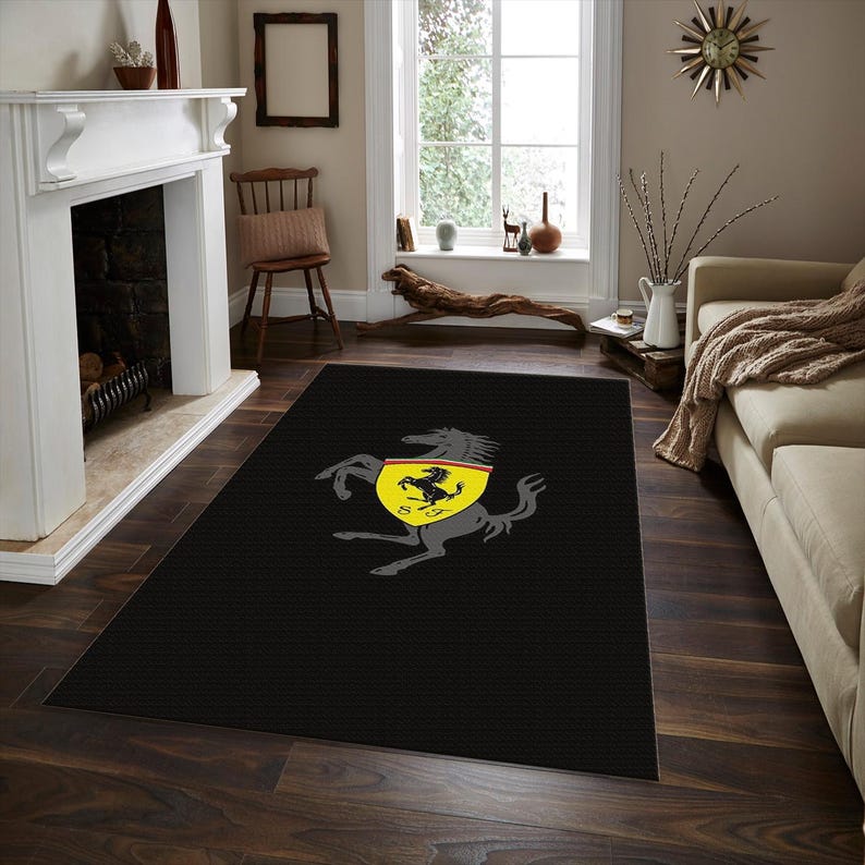 Ferrari Garage Rug: Personalized Car Enthusiast Gift - Etsy