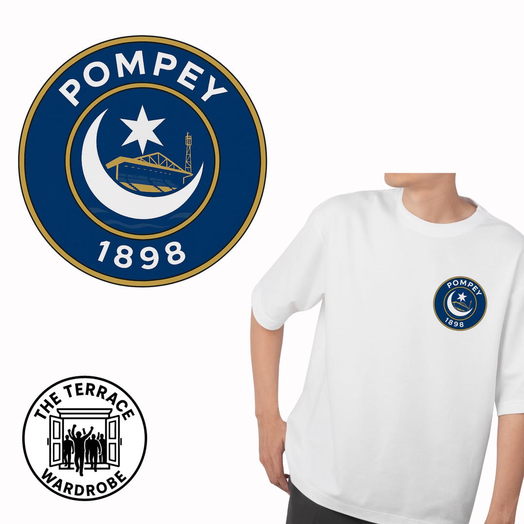 Retro Pompey Football T-shirt | Portsmouth FC Fan Matchday Tee - Etsy UK