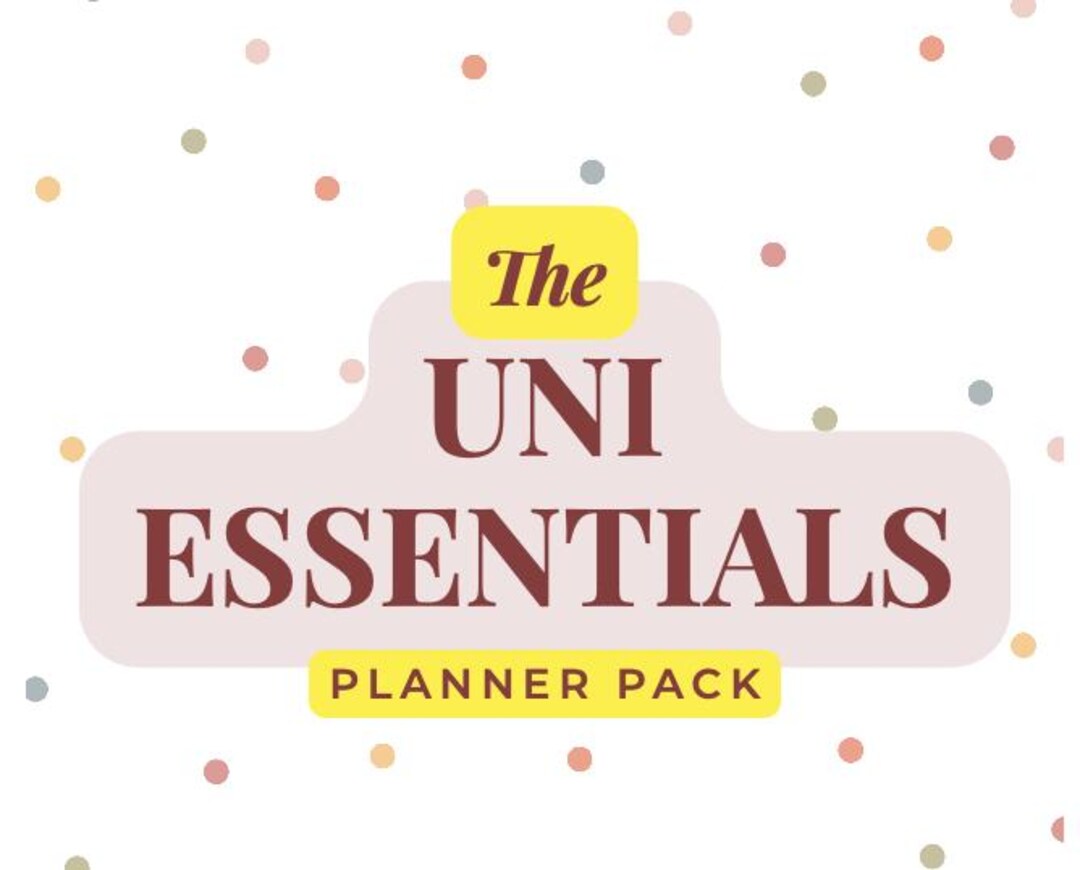 Uni Essentials Planner Pack - Reusable Planning Sheets for Uni Students ...
