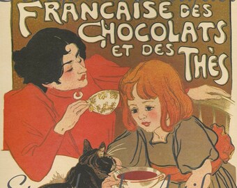 French Chocolate Ad - Etsy