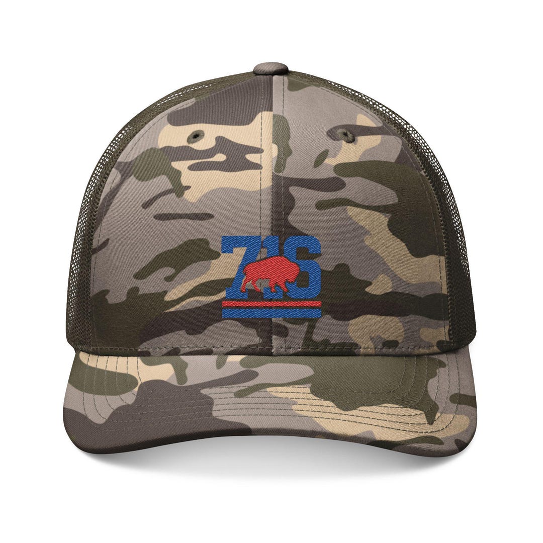 Buffalo 716 Camouflage Trucker Hat | Embroidered - Etsy