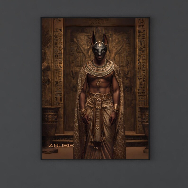 Anubis Costume Poster: Egyptian Gold Cape Art (digital Download) - Etsy