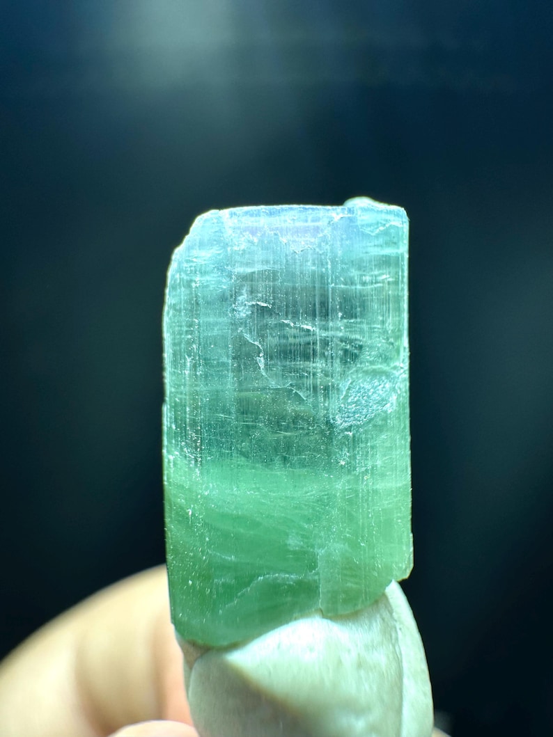 Beautiful Blue Head, Green Color Tourmaline Crystal From Afghanistan ...