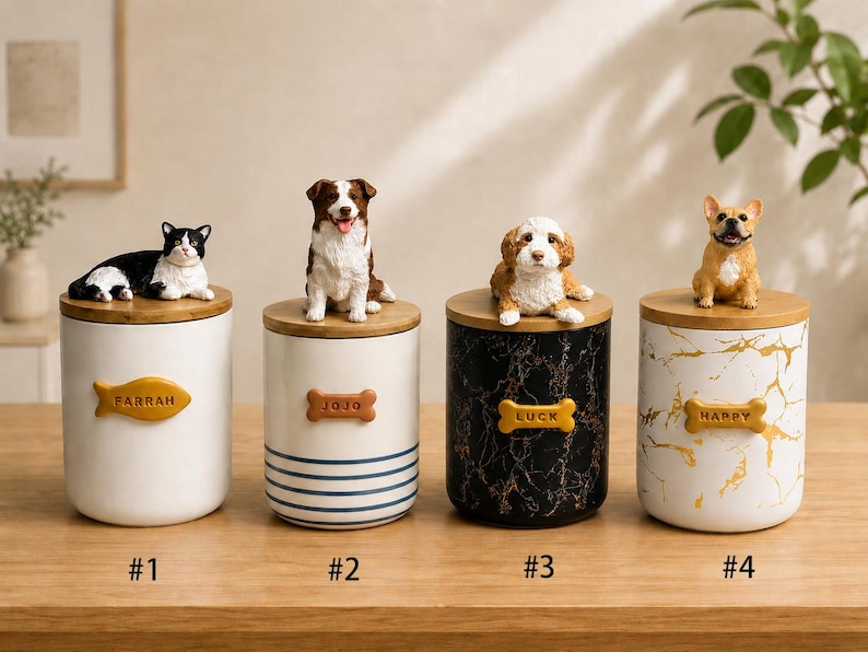 Custom Clay Pet Sculpture Urn, Handmade Pet Memorial Ashes Urn ...