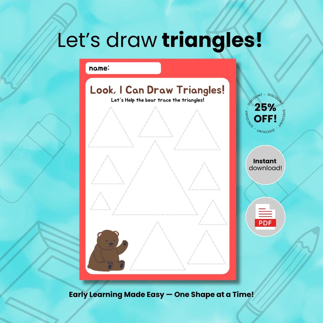 Printable Preschool Tracing Sheet Digital Tracing Sheet Motor Skills ...
