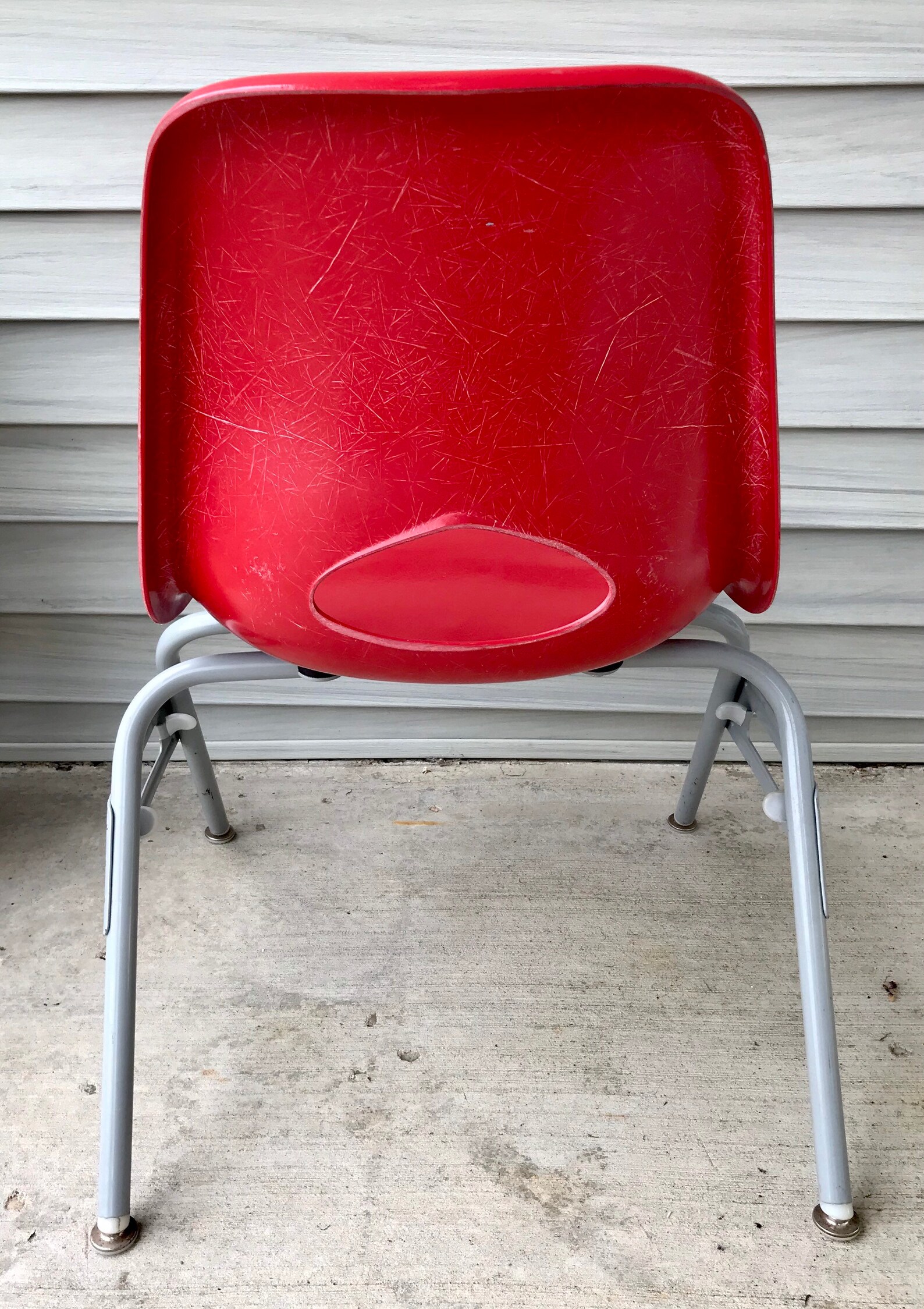 Vintage Red Toddler Shell Chair, Krueger Preschool Size, 1990s Stacking ...