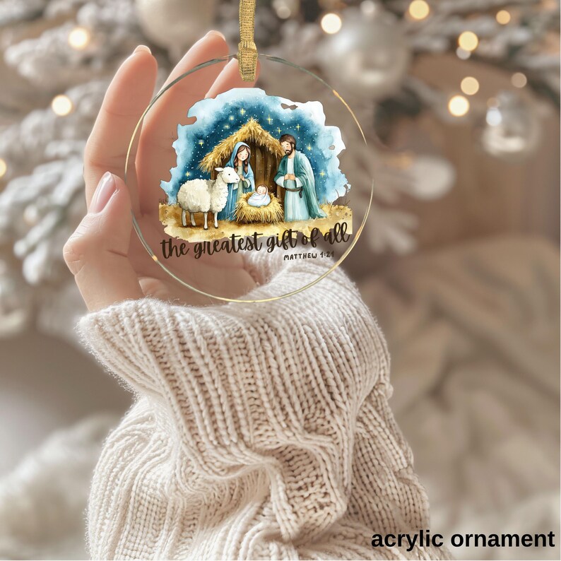 Nativity Christmas Ornament - the Greatest Gift of All Ornament ...
