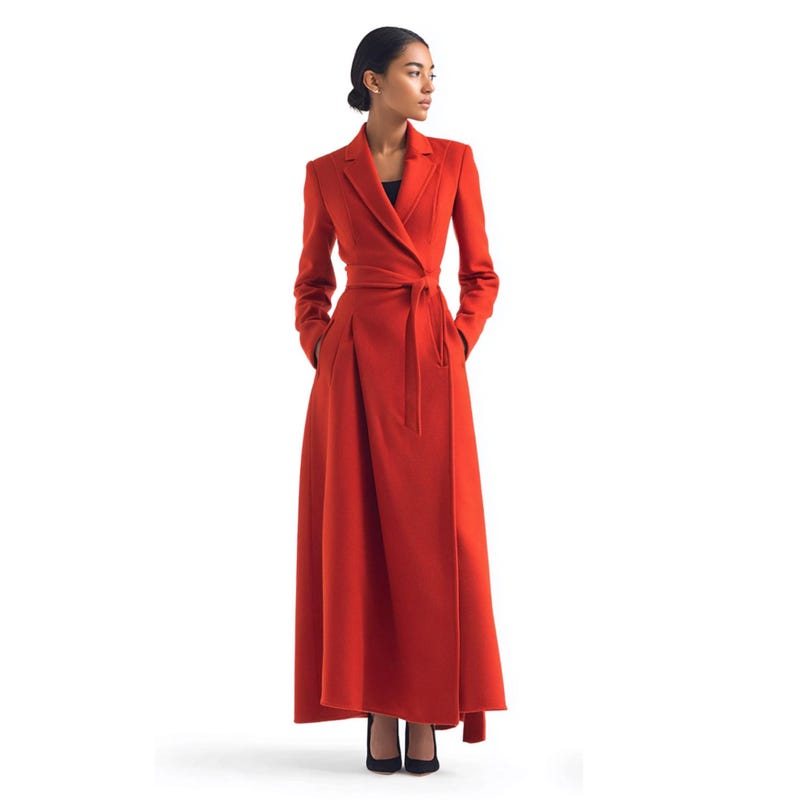 Red Maxi Coats Women - Etsy