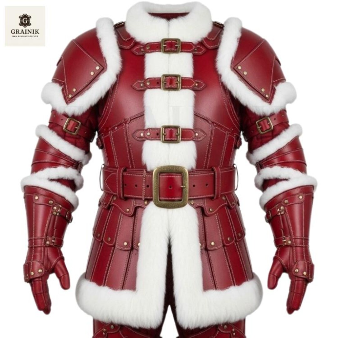 Handmade Santa Claus Armor Costume: Holiday Warrior Cosplay Costume ...