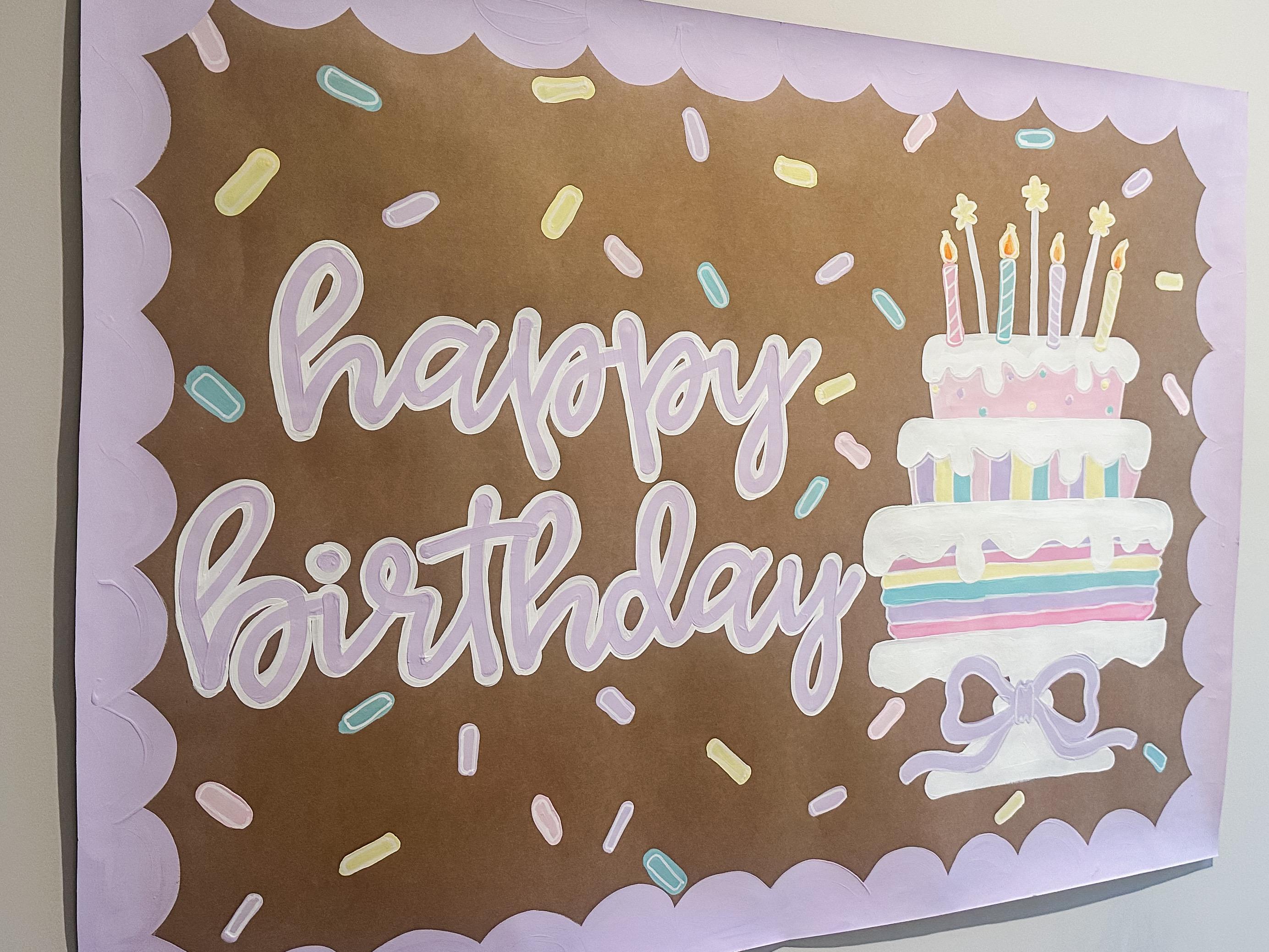 Hand-painted Pastel Birthday Banner- RTS - Etsy