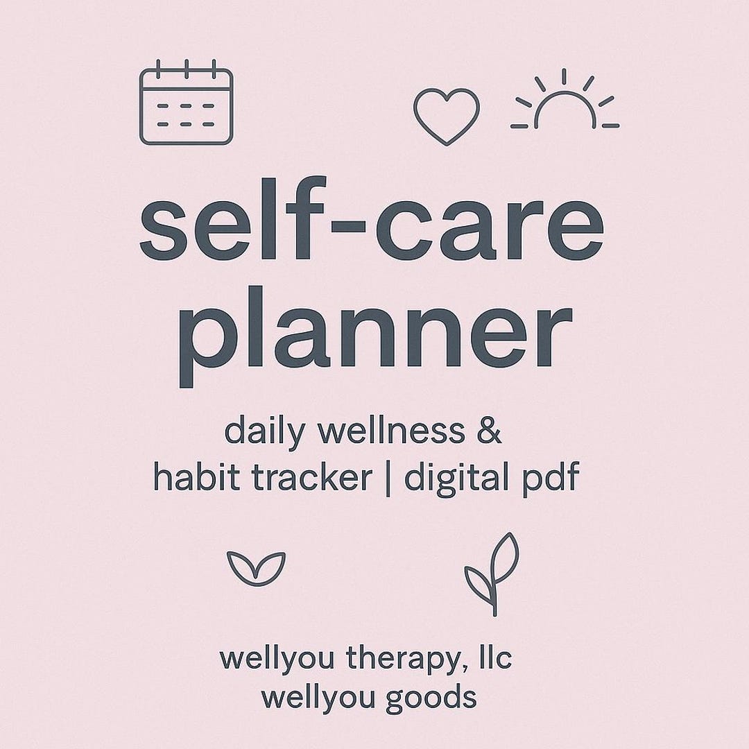 Self-care Planner Printable: 64 Page Daily Wellness & Habit Tracker - Etsy