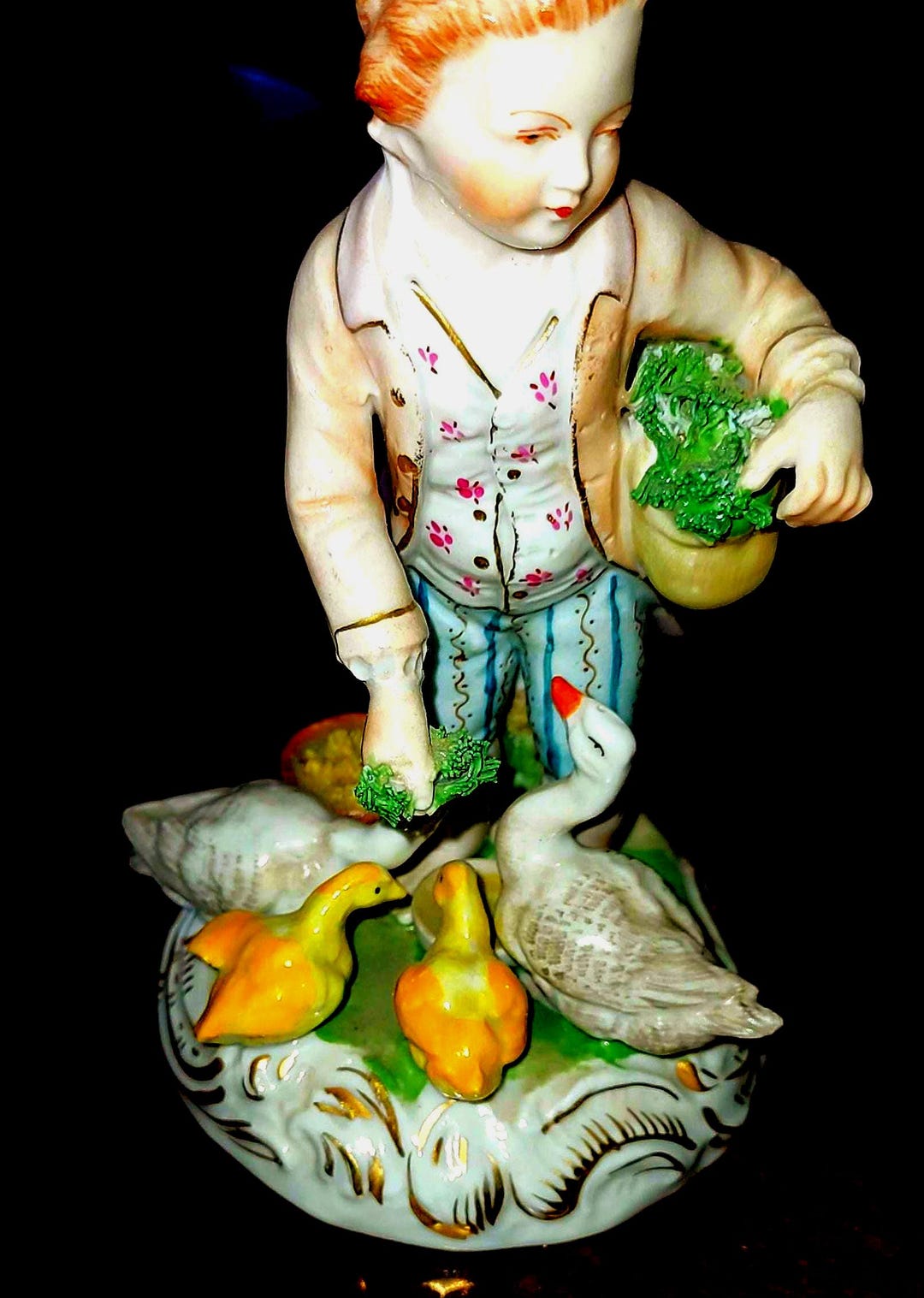 Dresden Potschappel Porcelain Figurine Duck Goose Young Bird- - Etsy