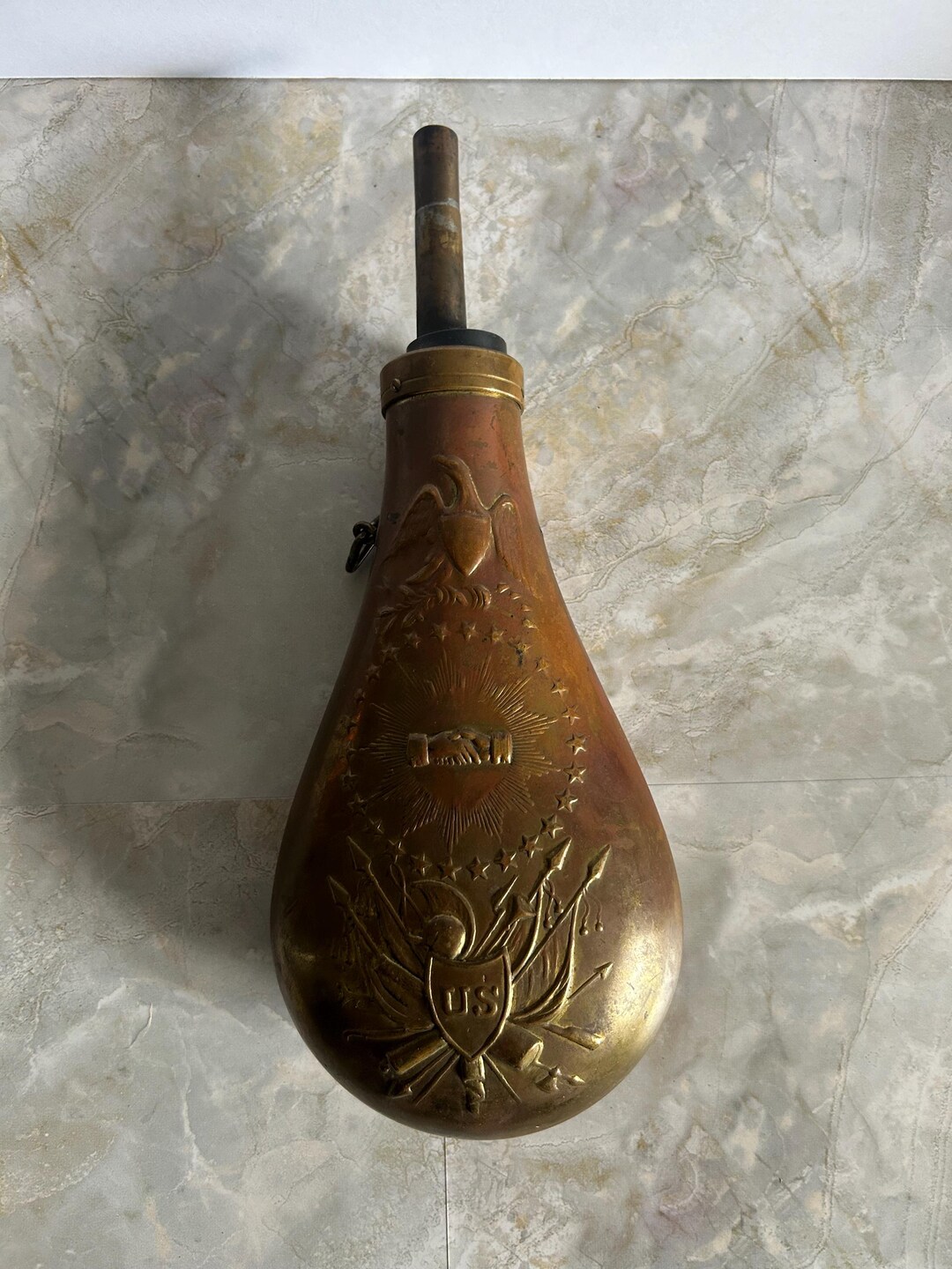 Original US Civil War Peace Gun Powder Flask - Etsy