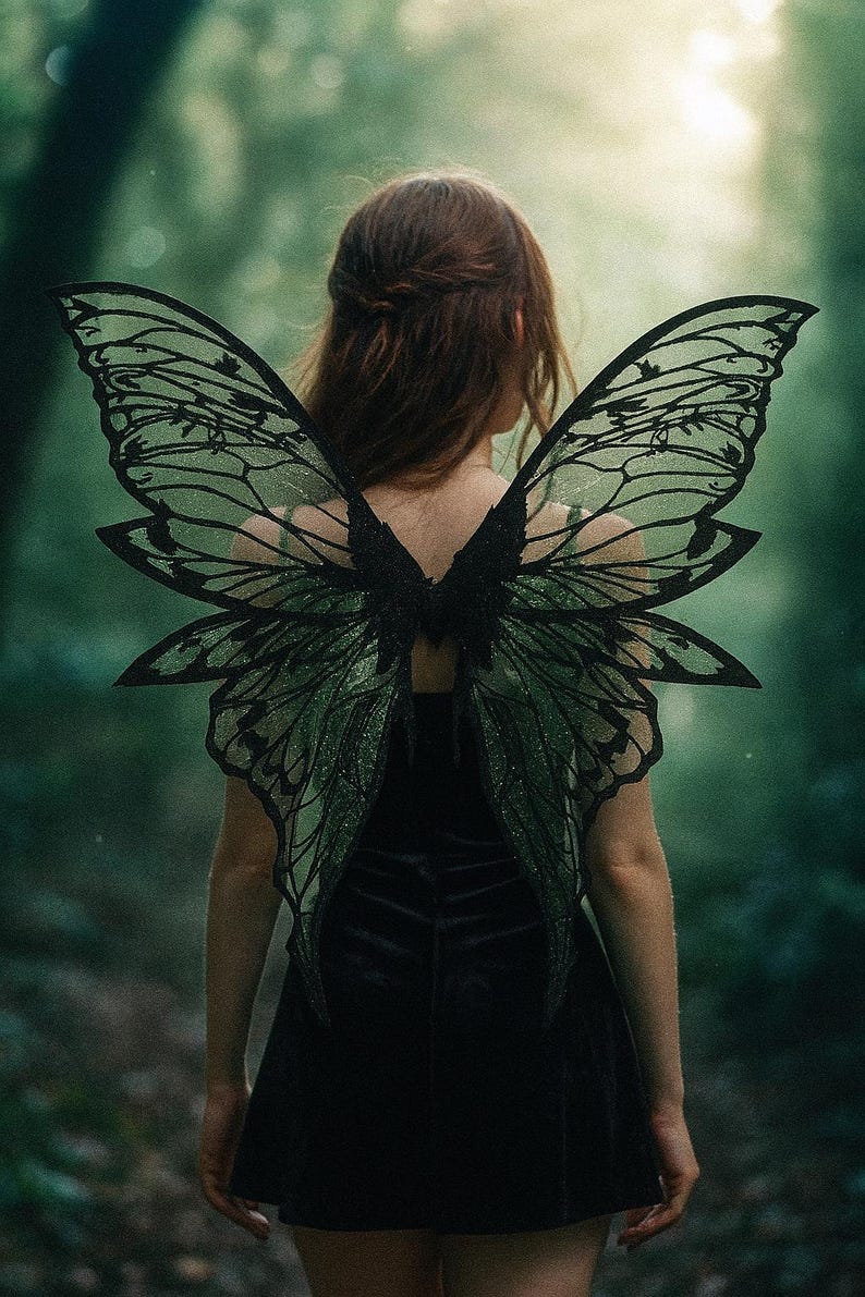 Large 80cm Sparkling Fairy Wings Butterfly Costume Organza Angel Wings ...