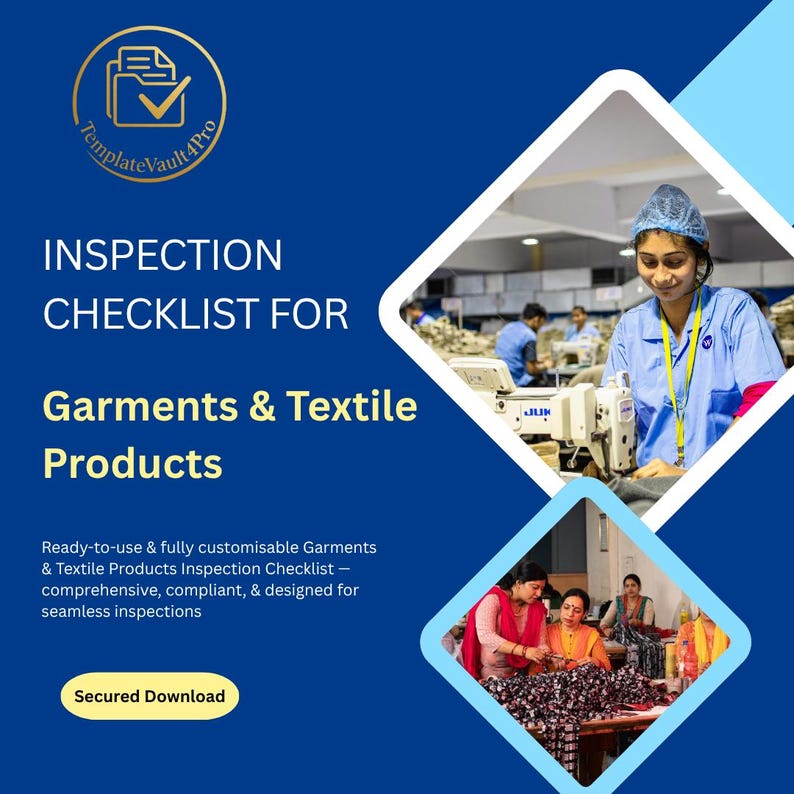 Garment & Textile Inspection Checklist - Etsy