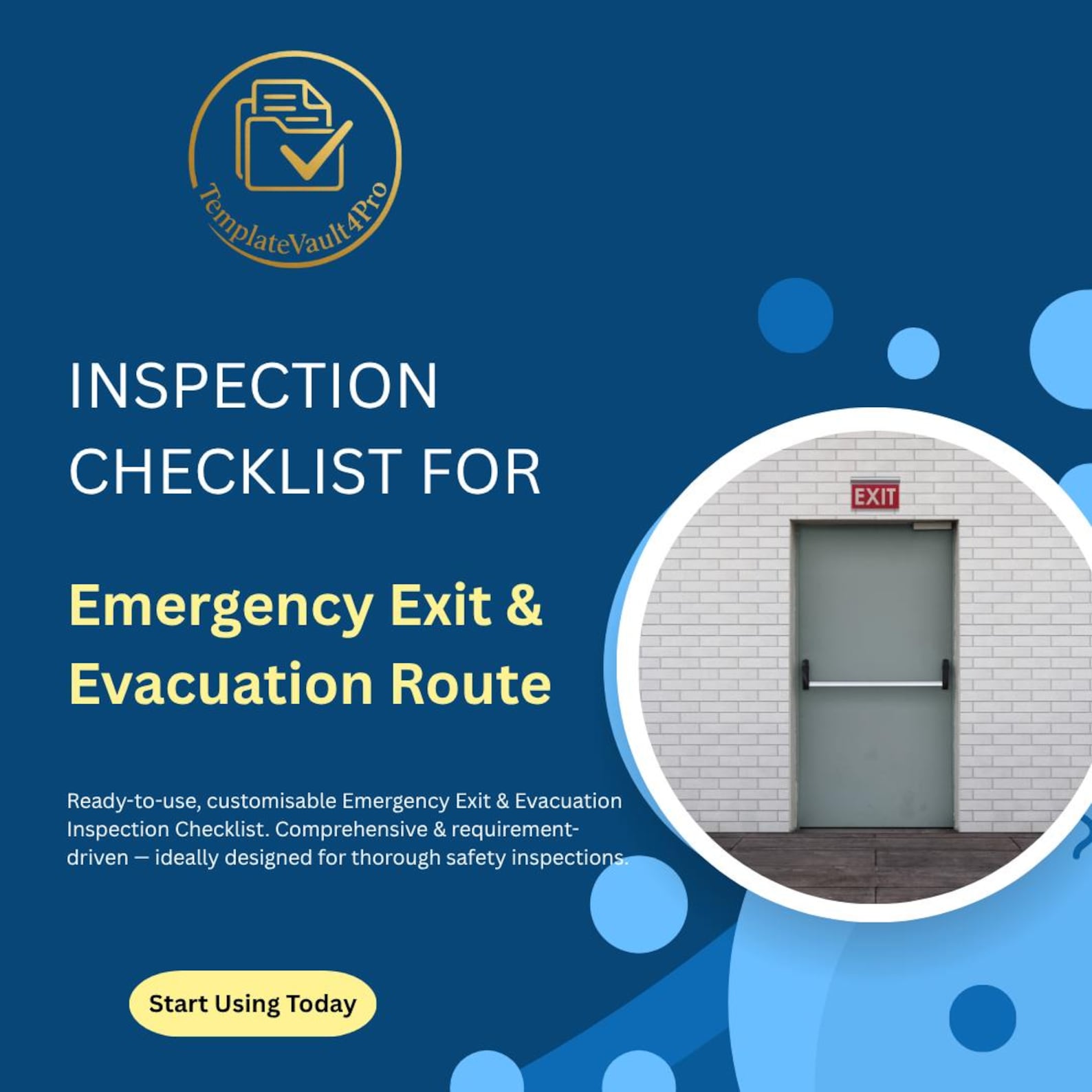 Emergency Exit Inspection Checklist – Fire Safety Audit Template ...