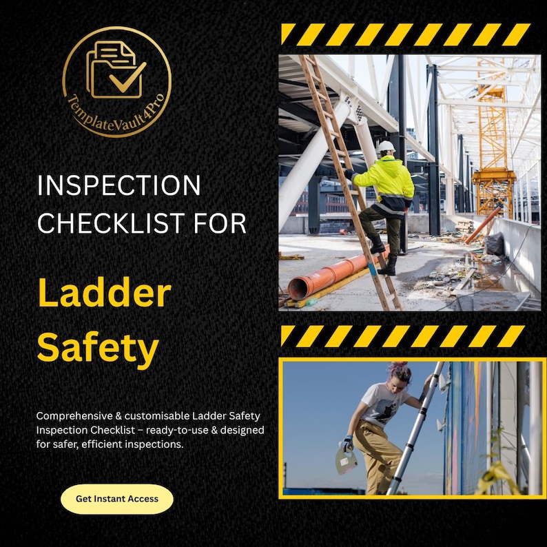 Ladder Safety Inspection Checklist – Editable Workplace Safety Audit ...