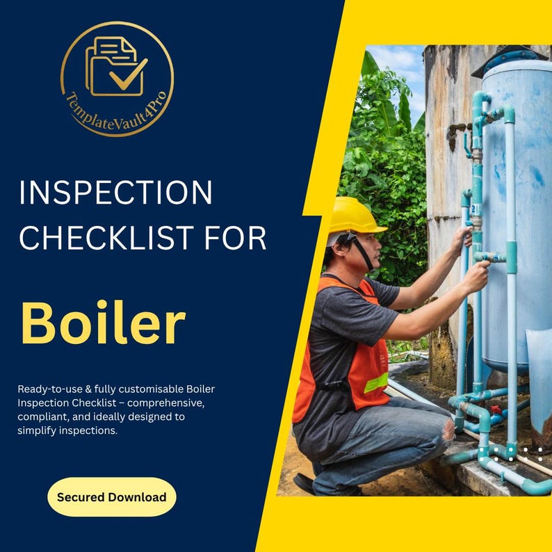Boiler Inspection Checklist – Editable Safety & Maintenance Audit ...