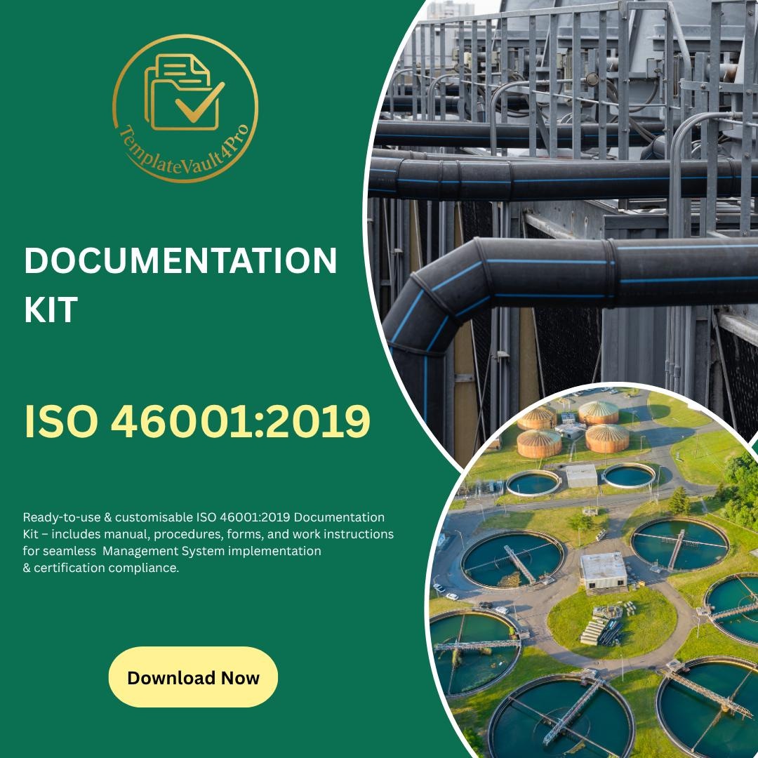 ISO 46001:2019 Documentation Kit – Water Efficiency (digital Download ...