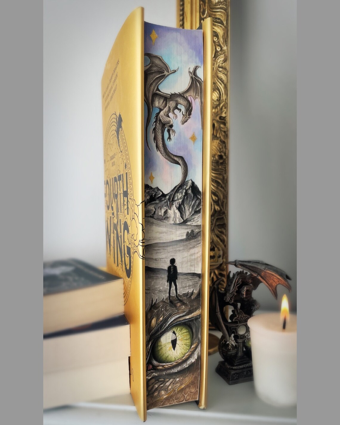 PRE- ORDER Fourth Wing Hand Painted Book Edge - Etsy