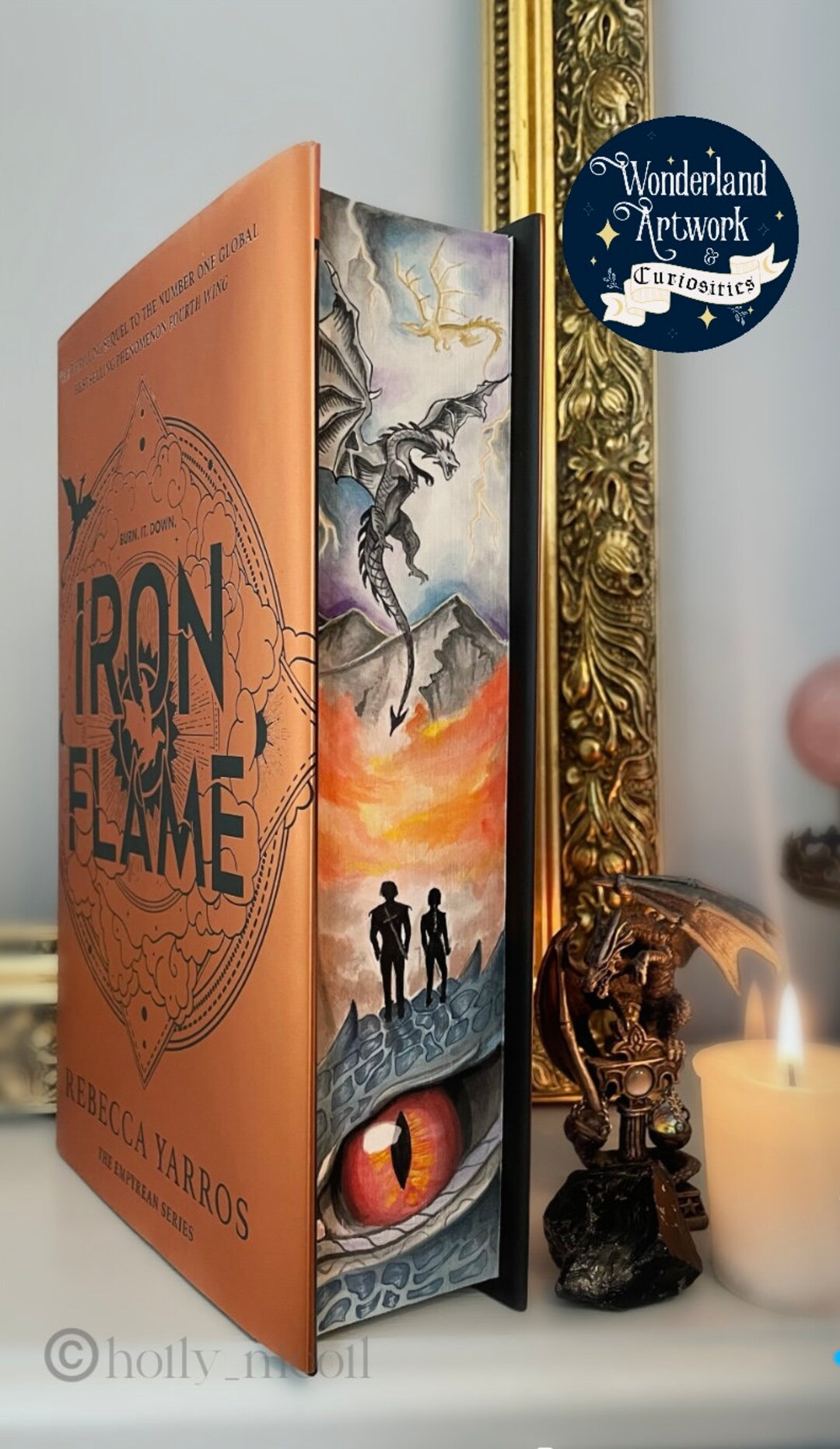 PRE-ORDER Iron Flame Hand Painted Book Fore-edge - Etsy