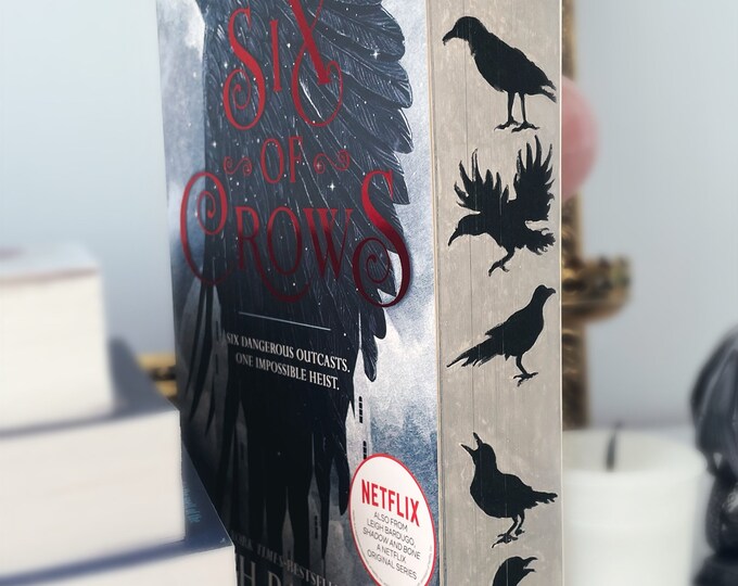 Hand Painted Fore Edge SIX OF CROWS Paperback Distressed Silver and Black Crows - Etsy