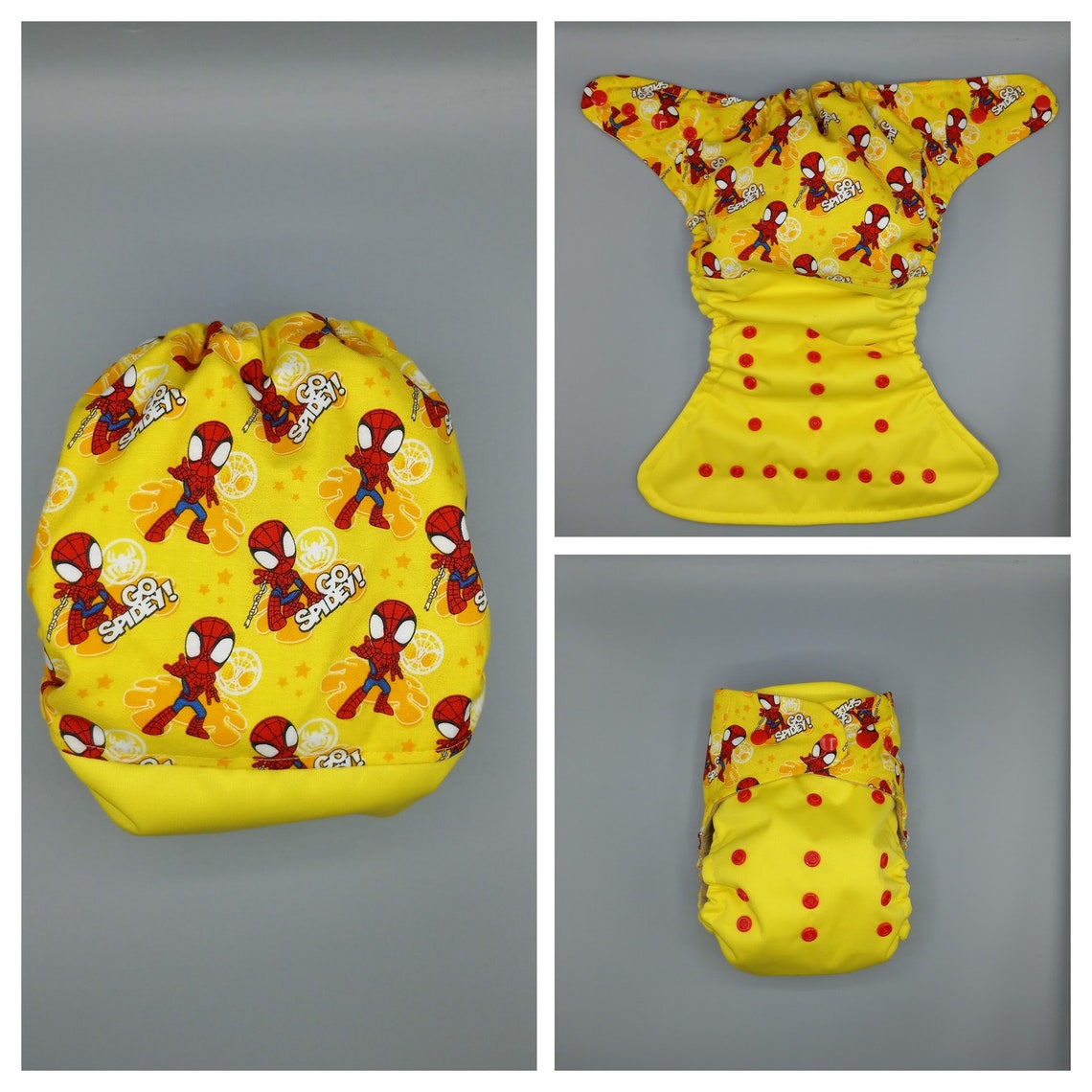 Cloth Diaper Sassycloth One Size Pocket Diaper With Spiderman Cotton ...