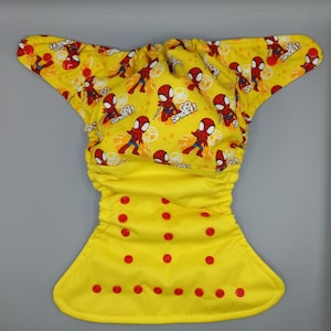 Cloth Diaper Sassycloth One Size Pocket Diaper With Spiderman Cotton ...
