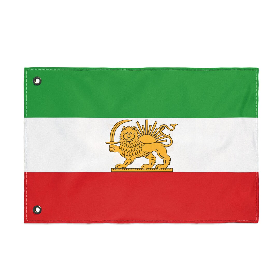 Iranian Flag | Persian-iranian Flag | Double-sided Flag | Shir-o ...