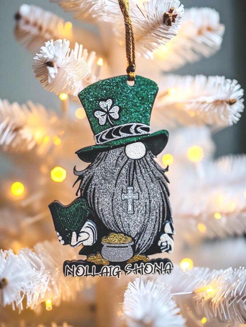 Irish Christmas Ornament Laser Cut File | Nollaig Shona SVG DXF ...