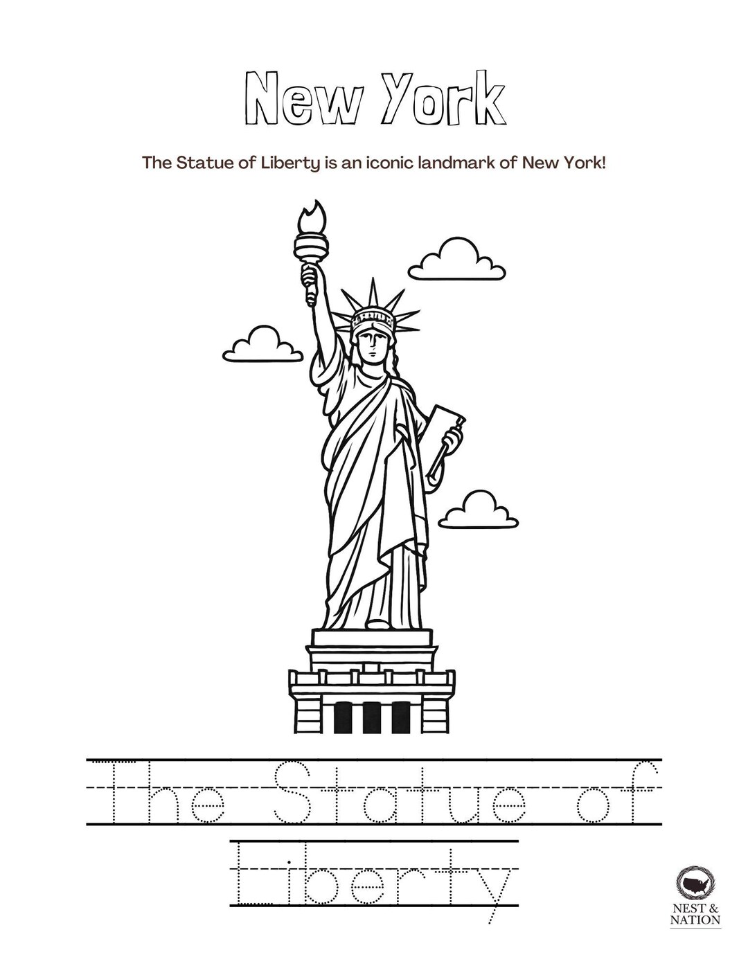Printable 50 States Coloring Book | Educational U.S. Geography & Facts ...