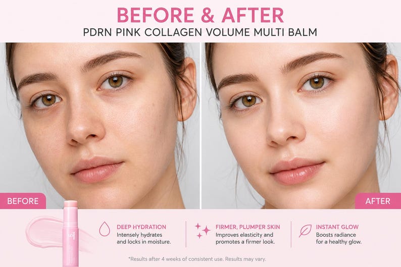 PDRN Pink Collagen Volume Multi Balm | Hydrating Face Balm Stick ...
