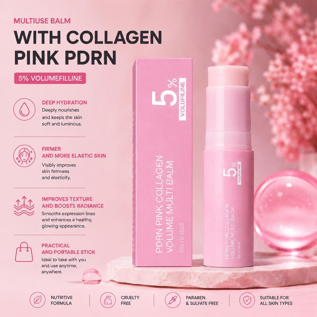 PDRN Pink Collagen Volume Multi Balm | Hydrating Face Balm Stick ...