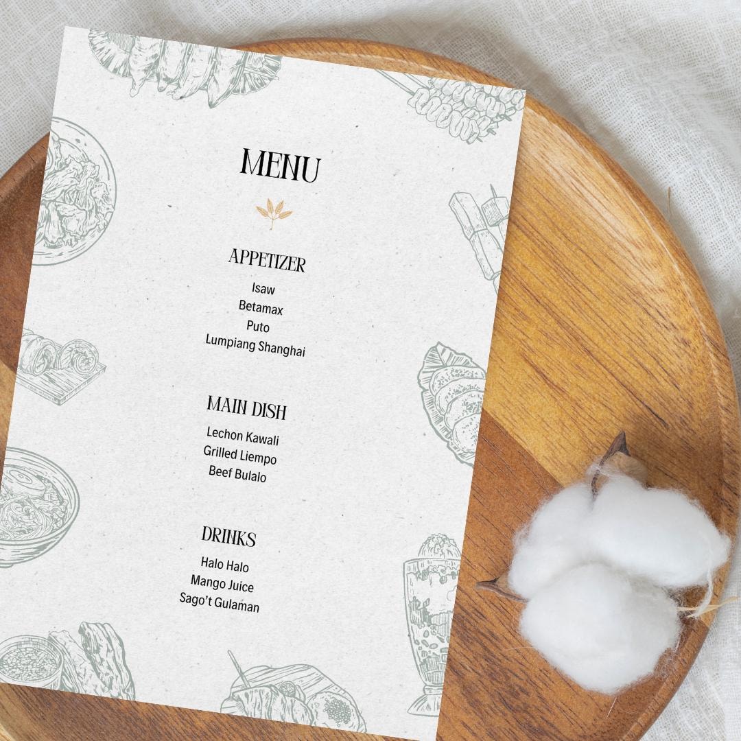 Editable Filipino Restaurant Menu in Canva | Professional Template for ...