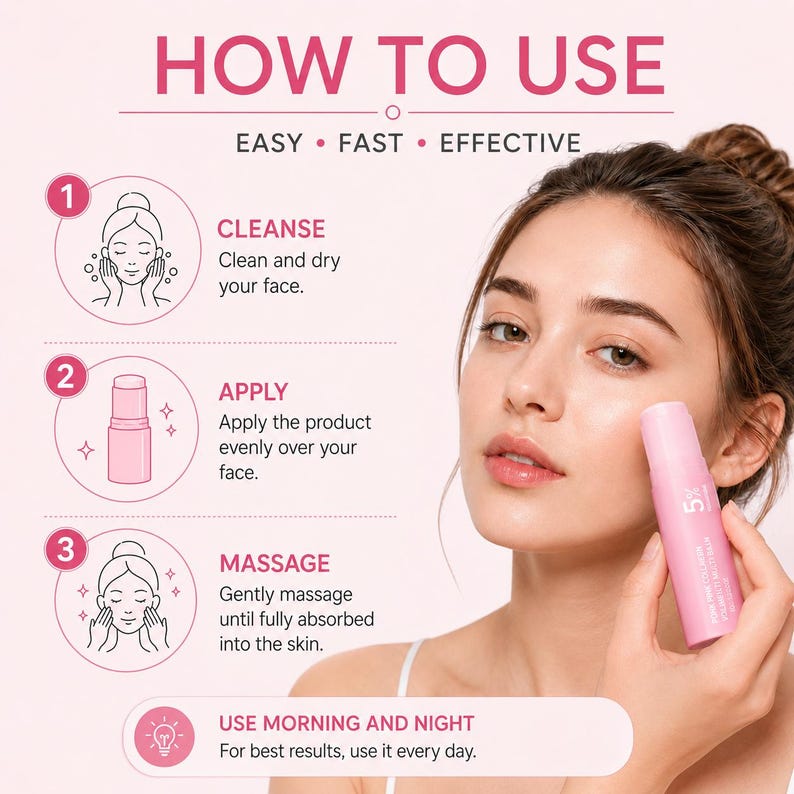 PDRN Pink Collagen Volume Multi Balm | Hydrating Face Balm Stick ...