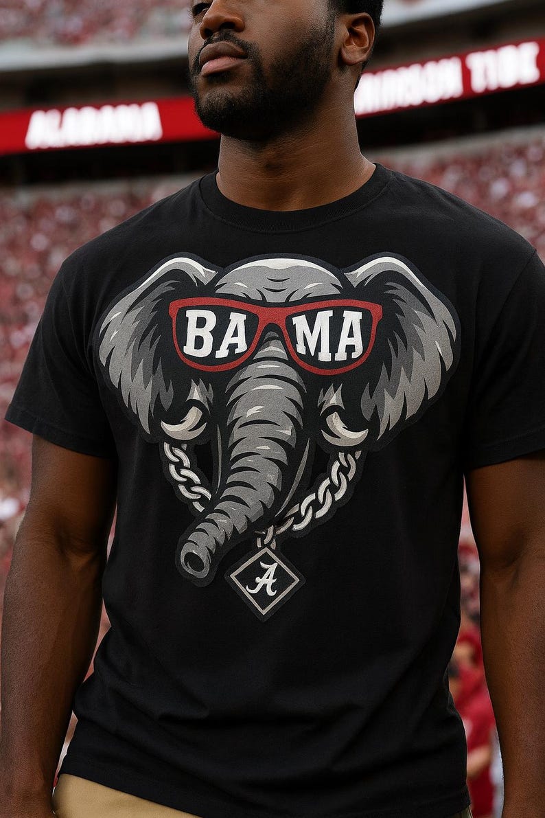 BAMA Drip – Big Al Elephant Head Streetwear Design | Alabama Crimson ...