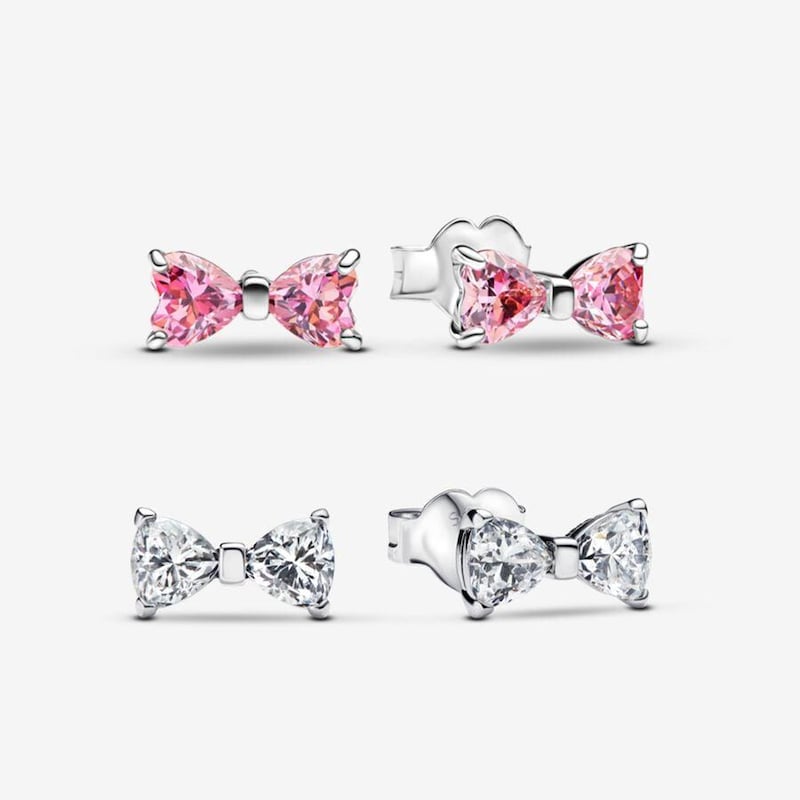 Pandora Silver Bow Studs - Etsy UK