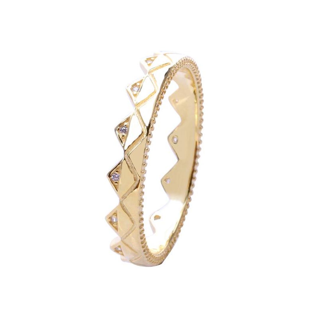Pandora Geometric Crown Ring - Etsy