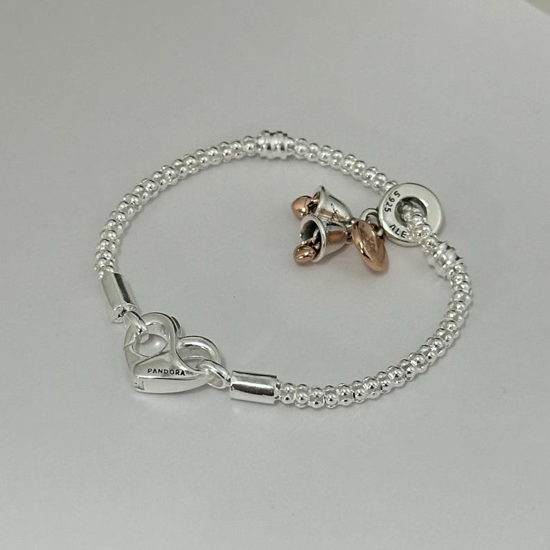 Pandora S925 ALE Two-tone Wedding Bells Charm & Bracelet Set - Etsy UK